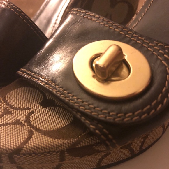 Coach | Shoes | Authentic Coach Rana Calf Wedge Sandals Shoes 8 | Poshmark